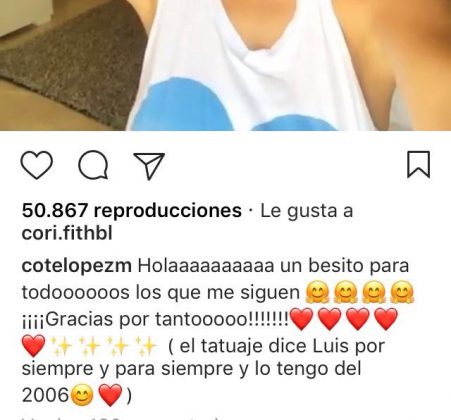 Coté López da a conocer el significado de uno de sus tatuajes - Tecache.cl