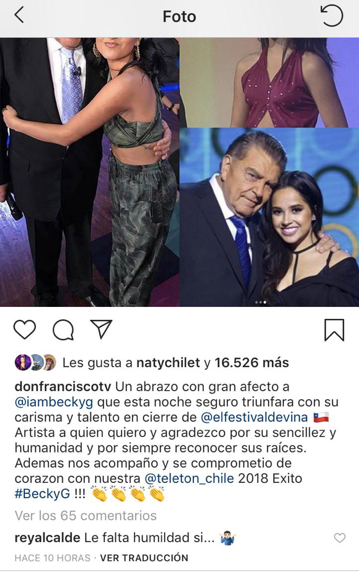 Raimundo Alcalde explica por qué trató de "poco humilde" a Becky G ...