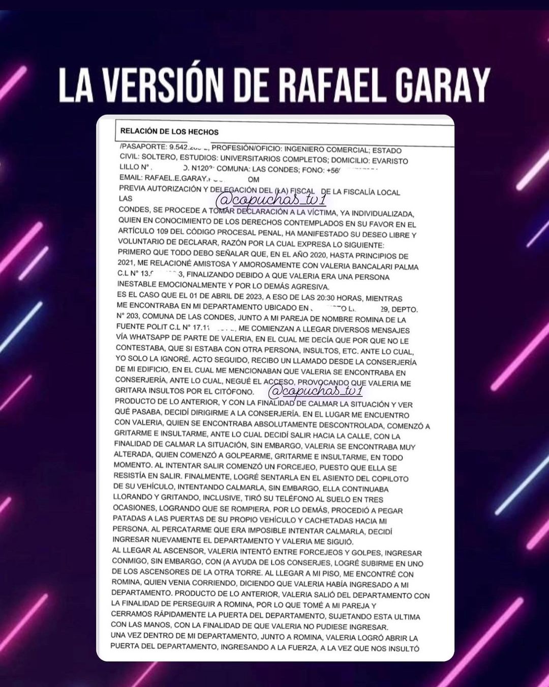 Nuevamente en la polémica: Rafael Garay habría golpeado a su amante ...