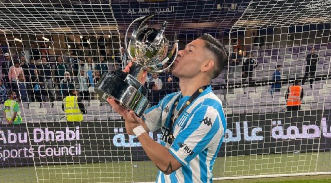 La alegría de Opazo tras ganar la Supercopa con Racing - Te Caché ...