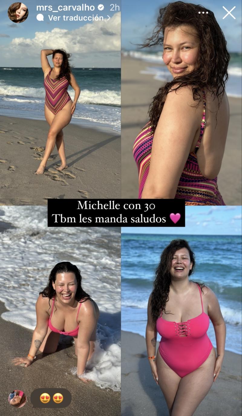 Michelle Carvalho responde a las críticas por su físico con fotos de cuando tenía 18 años ...
