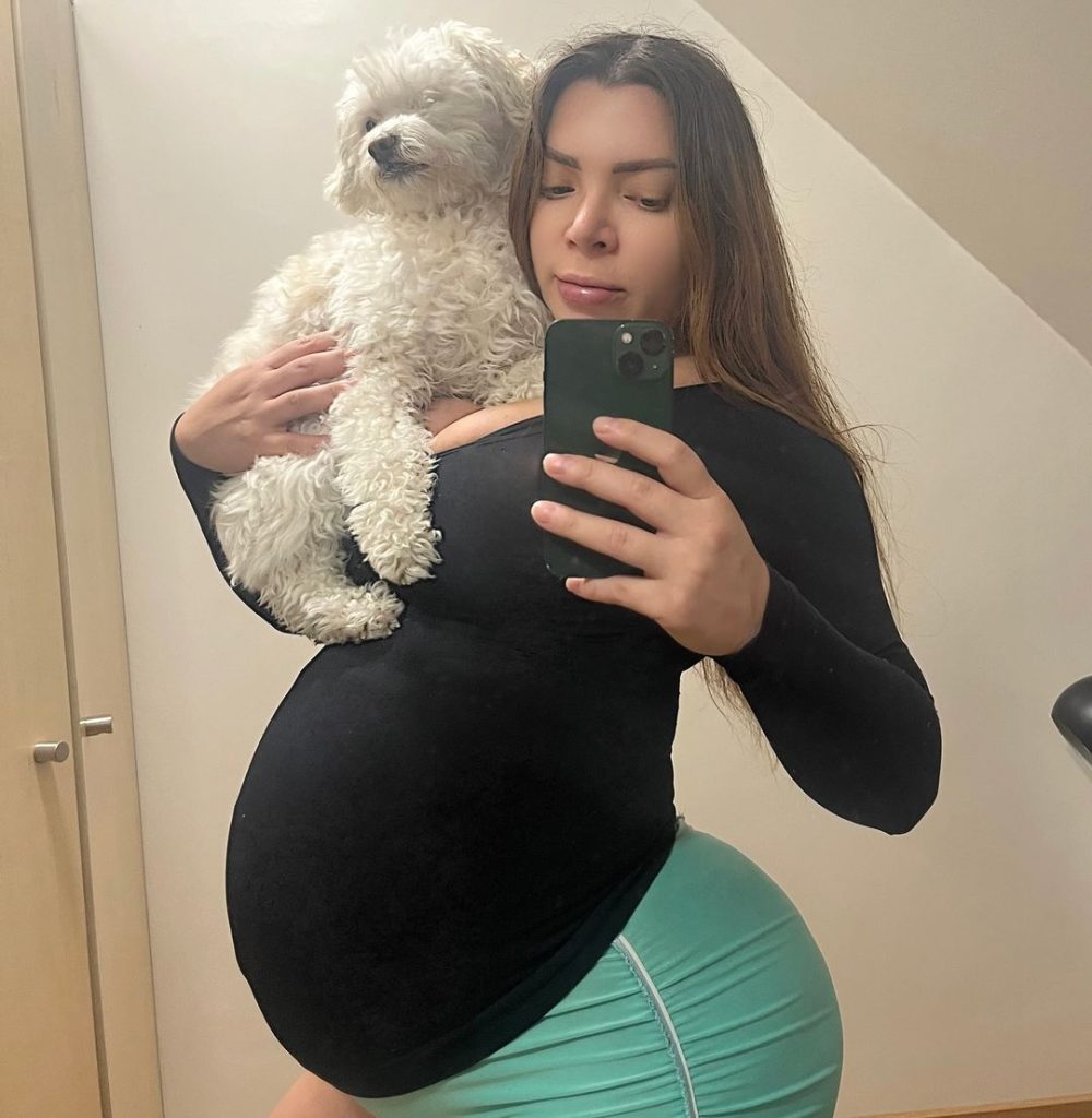 Geri Hoops muestra su enorme panza de embarazo: Tiene 35 semanas ...