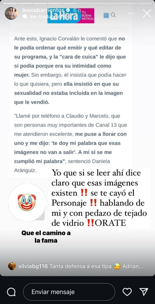 "Ahora es sin llorar": Adriana Barrientos lanza dura amenaza a Daniela Aránguiz - Tecache.cl