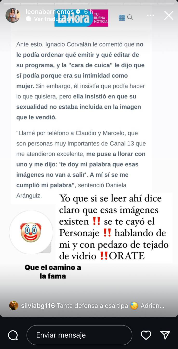 "Ahora es sin llorar": Adriana Barrientos lanza dura amenaza a Daniela Aránguiz - Tecache.cl