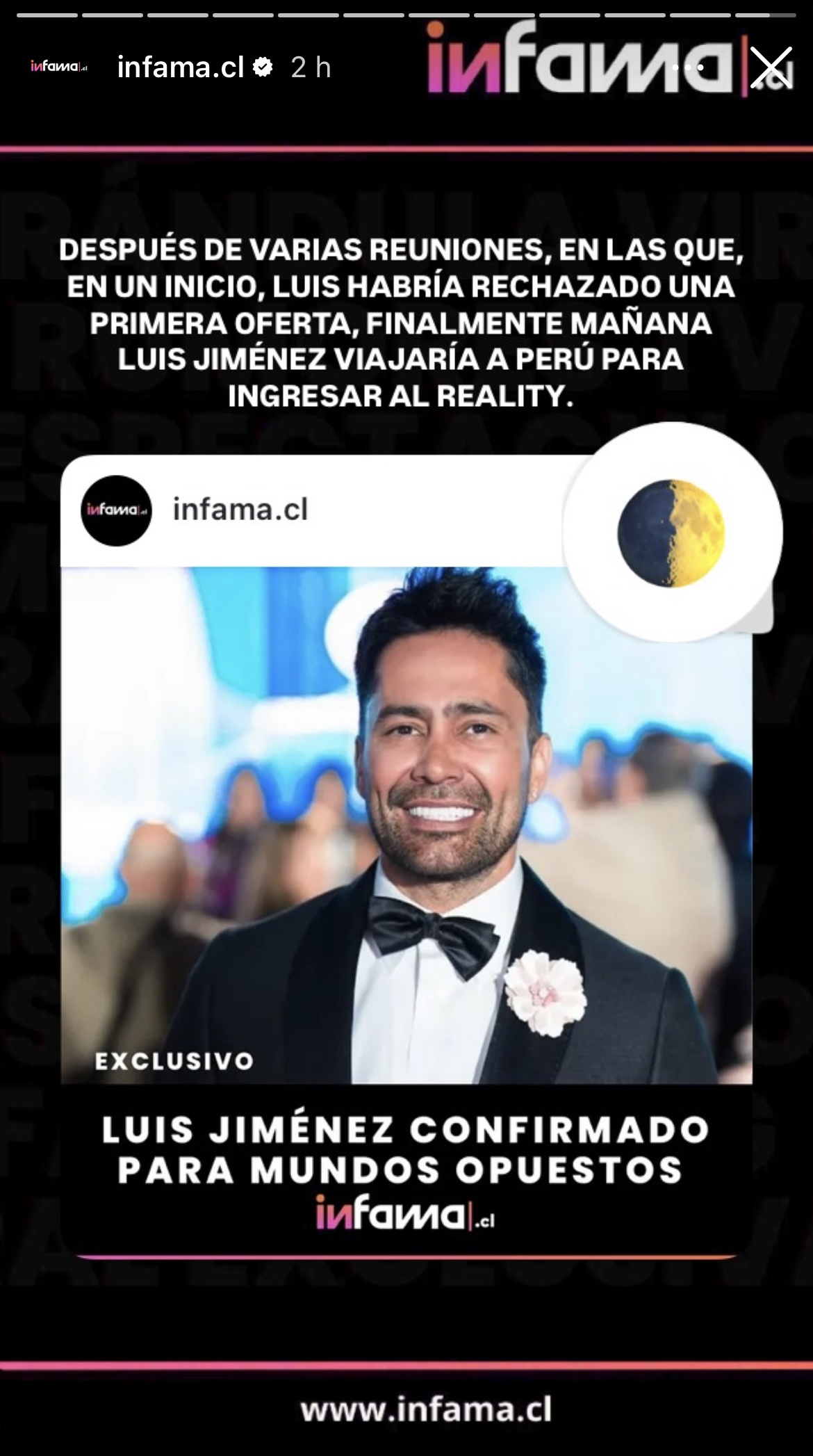 Luis Jiménez estaría listo para entrar a "Mundos Opuestos 3" y partir ...